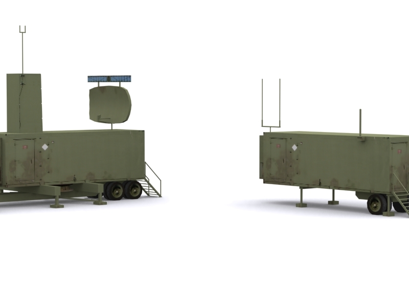 military radar 3d model