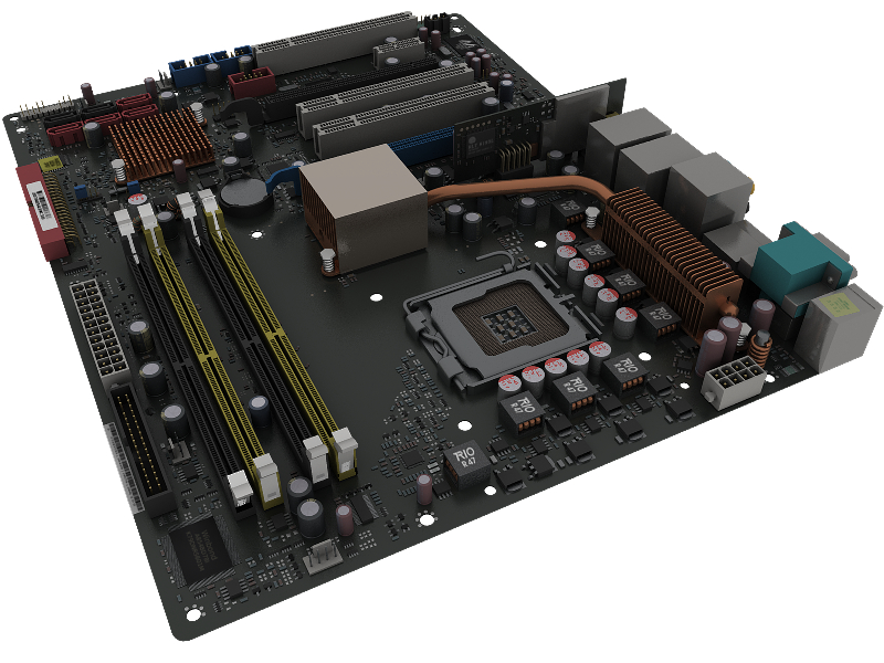 motherboard 3d blend