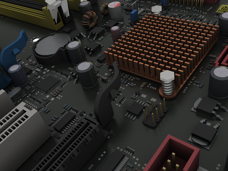 motherboard 3d blend