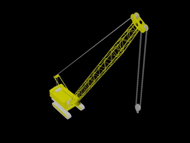 crawler crane 3d dwg