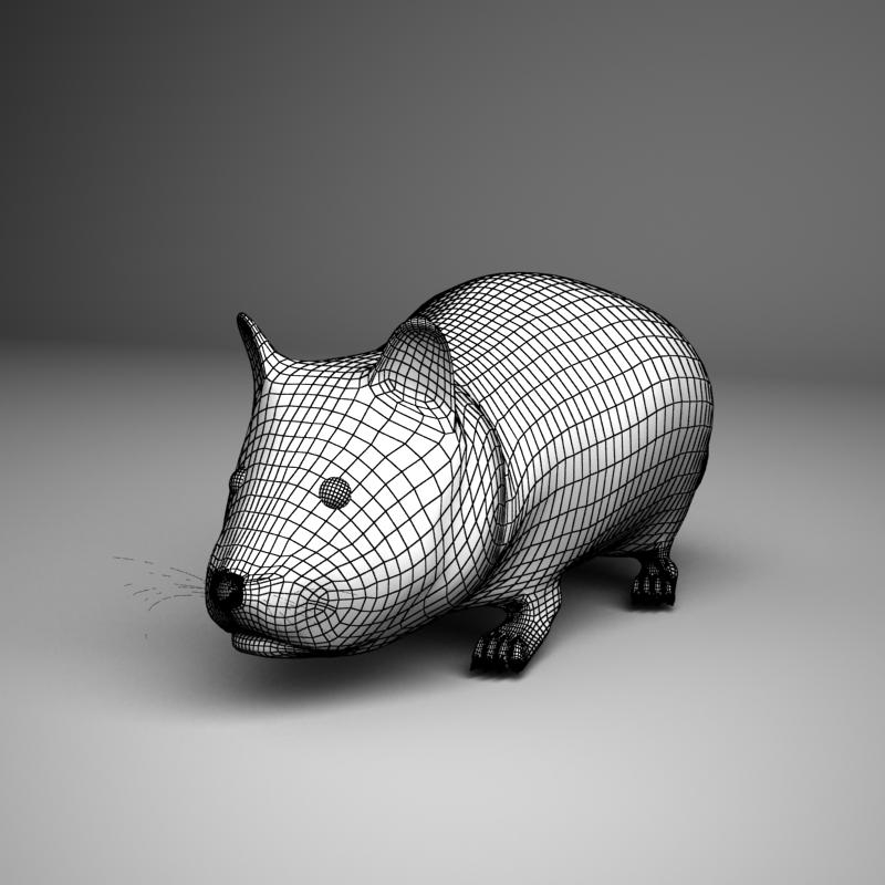 3d hamster animals model