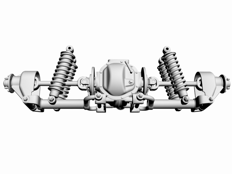 independent rear suspension assy 3d dxf