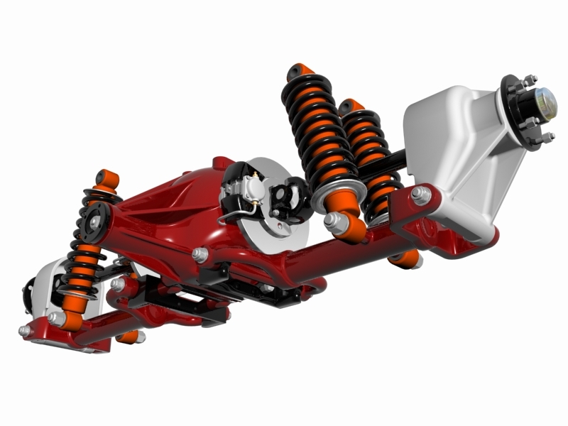 independent rear suspension assy 3d dxf