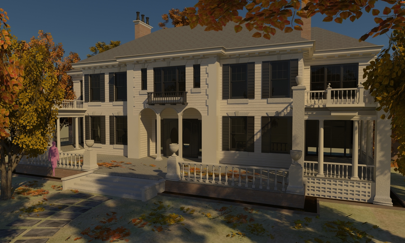 mansion details home 3d model