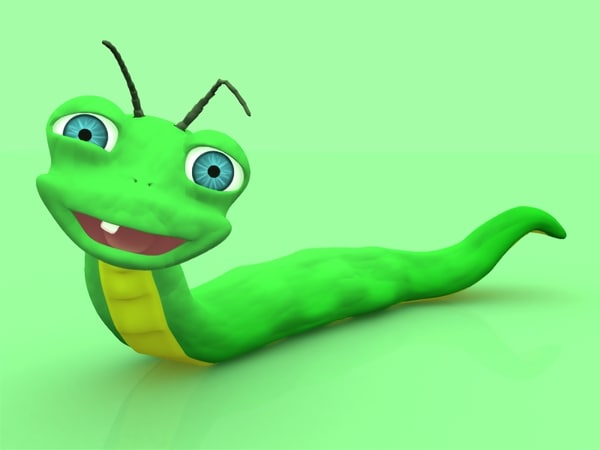 Cartoon Worm 3D Models for Download | TurboSquid
