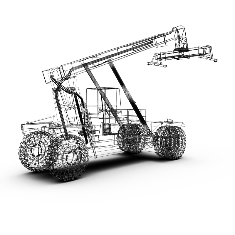 3d model reach stacker