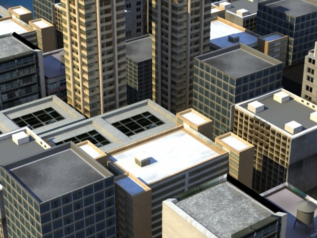3d building city