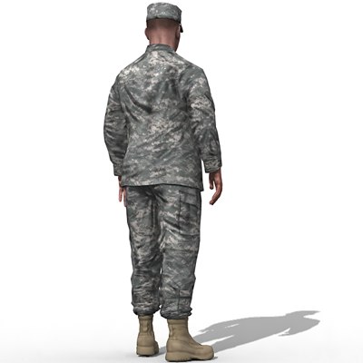 infantry soldier character 3d model