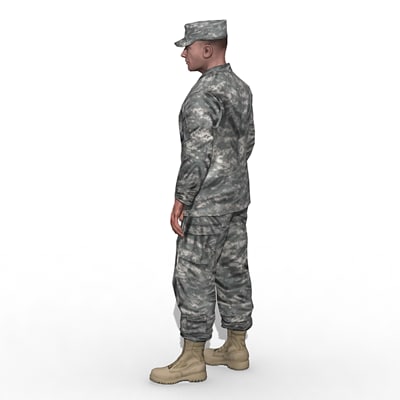 infantry soldier character 3d model