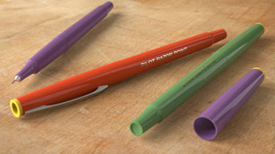 pilot felt tip pen 3d model