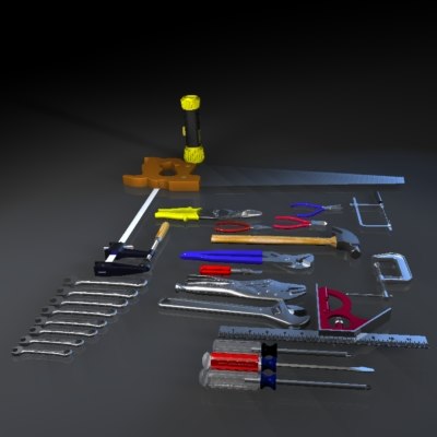 3d hand tool model