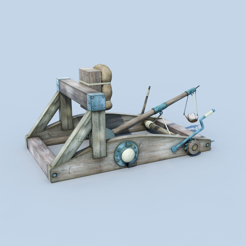 3d medieval onager model