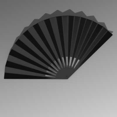 hand fan 3d model