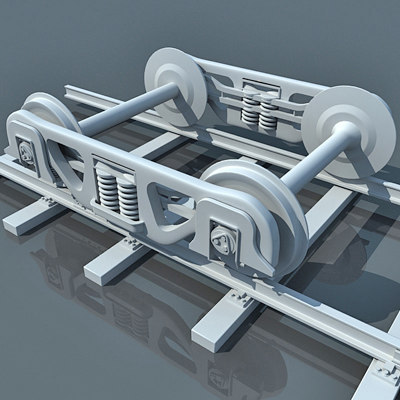 train wheels railway 3d model