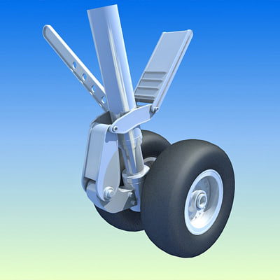 3d model aircraft wheels