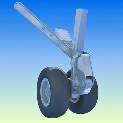 3d model aircraft wheels