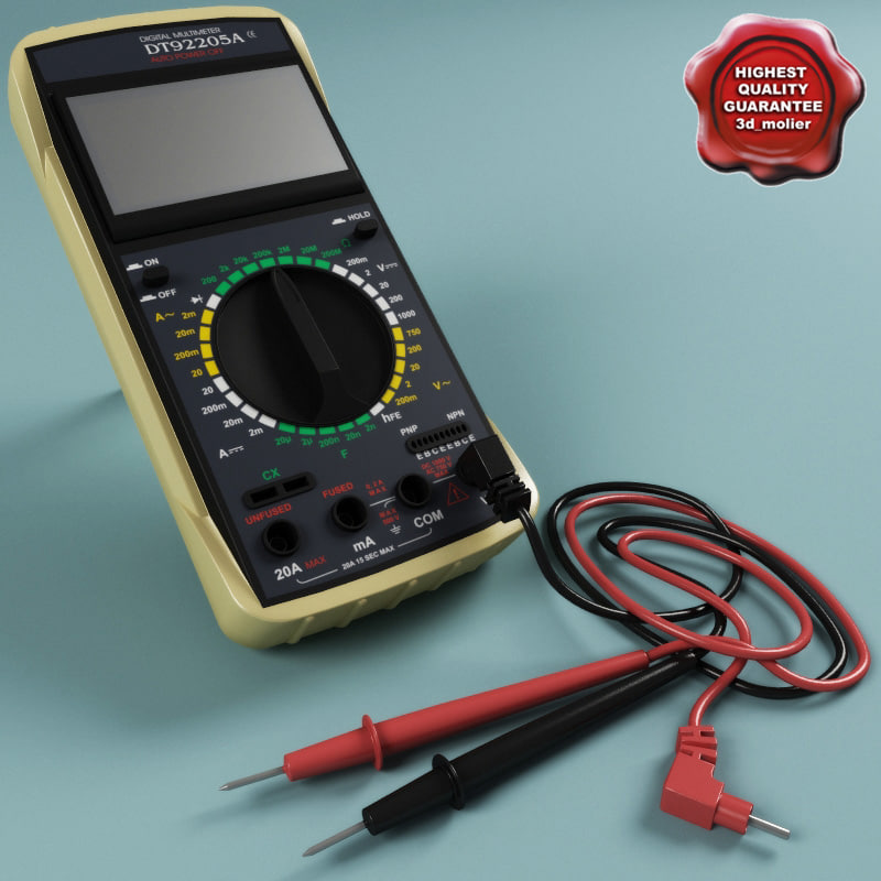 multimeter modelled standard 3d model