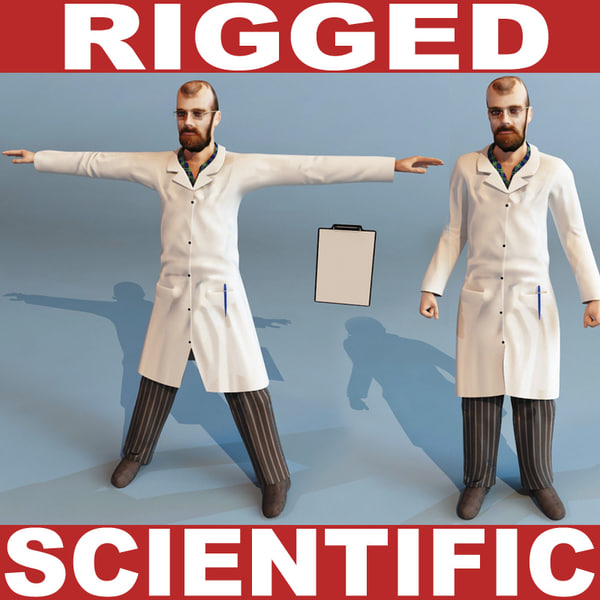 scientific rigged 3d model