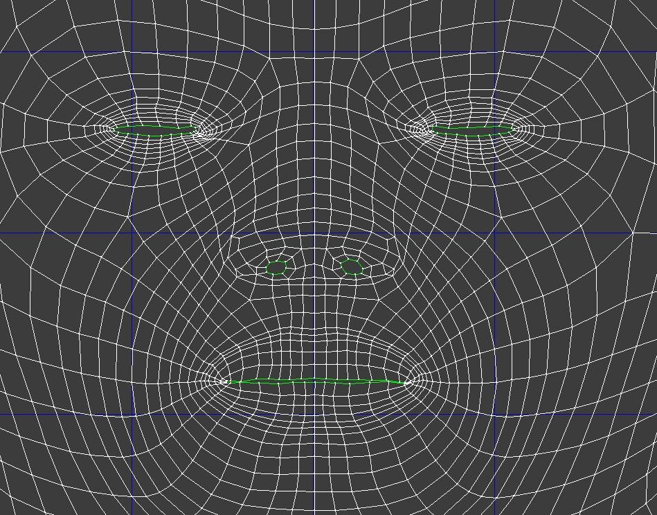 3d base mesh human head model