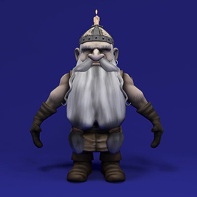 3d dwarf fairy tale model