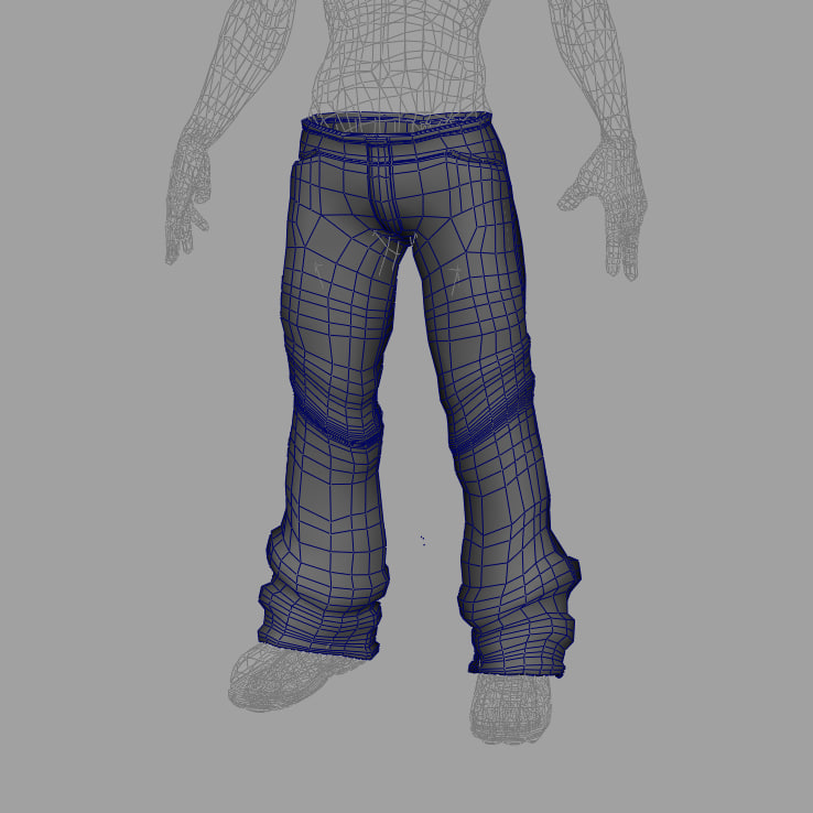 3d model stylized jeans