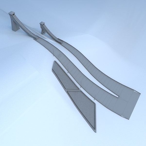 3d model ski ramp