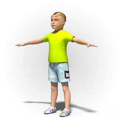 ready rig child boy 3d max