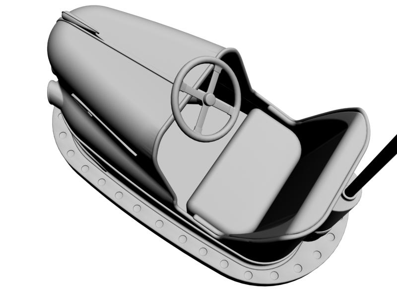 3d vintage bumper car model