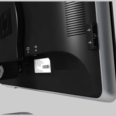 hp w2207h monitor desktop 3d model