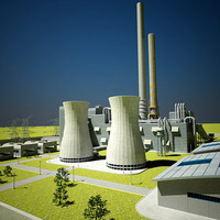 3d natural gas power plant model