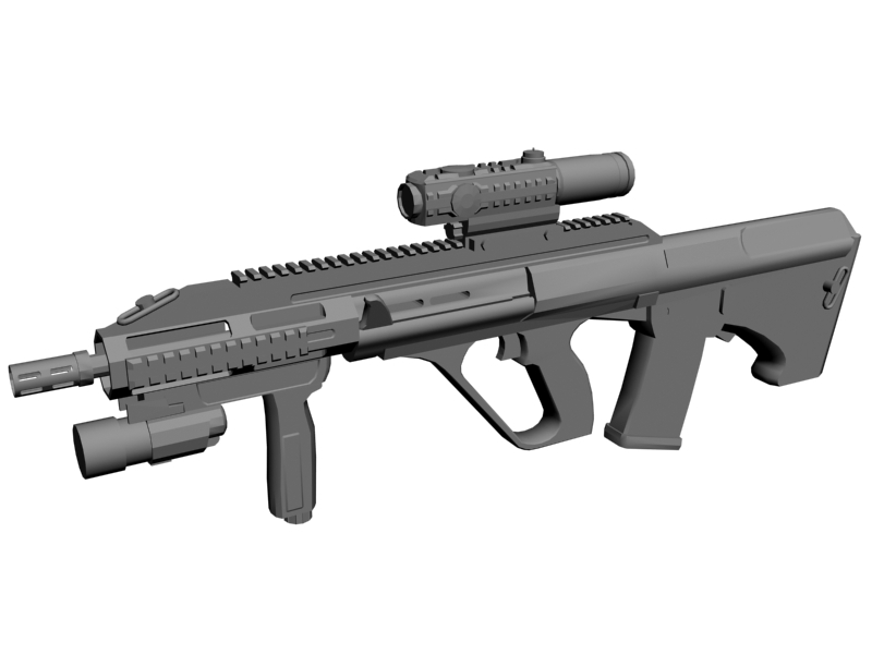 aug rifle steyr 3d model