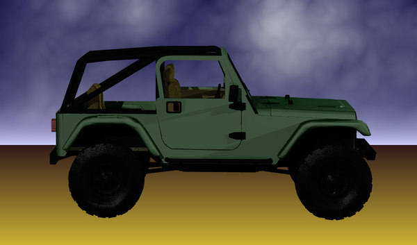 jeep tj wrangler 3d model