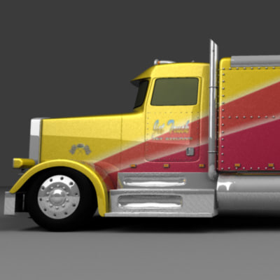 jet truck 3d model