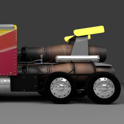 jet truck 3d model