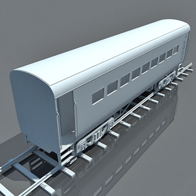 3d model train passenger car