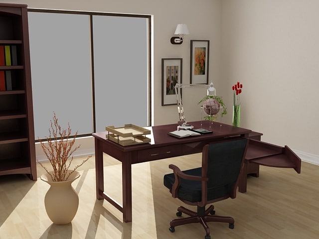 3d model cherry hill den room table