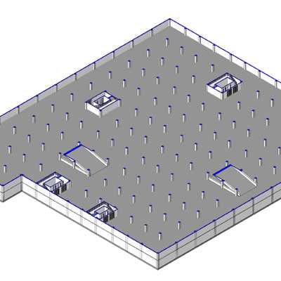 revit multi purpose building 3d model