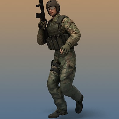 3d max combat seals mk18 p226