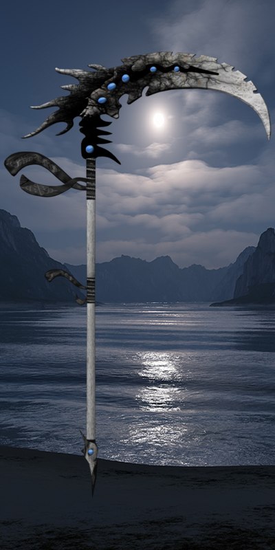 3dsmax scythe weapon