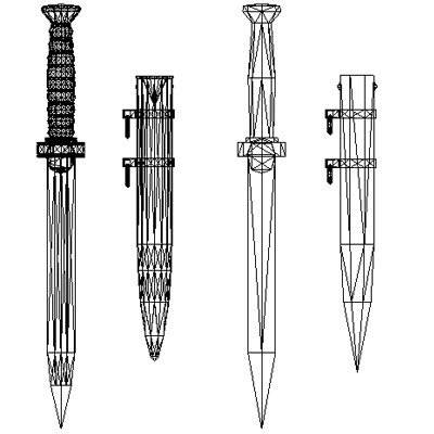 3d model nazi dagger