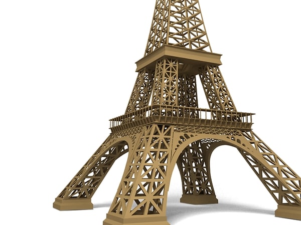 3d eiffel tower model