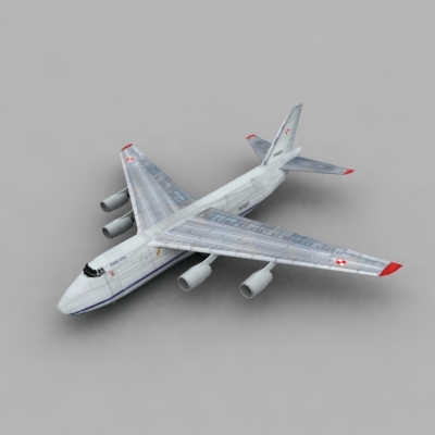 124 antonov an-124 3d model