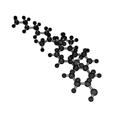 3d model cholesterol molecule structure