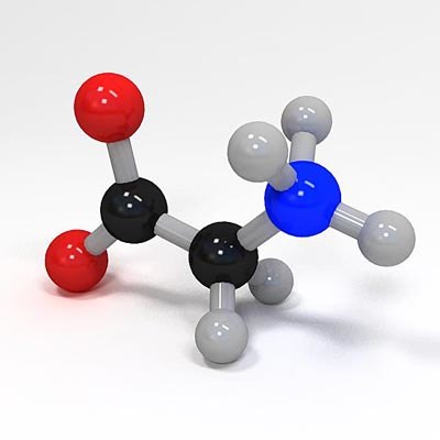 glycine molecule structure 3d model