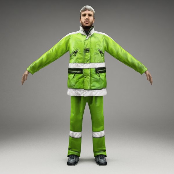 3d security officer model