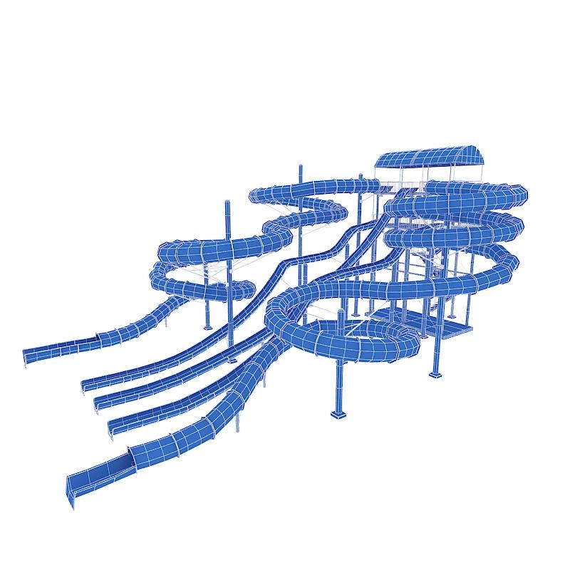 3d water slides 04 model