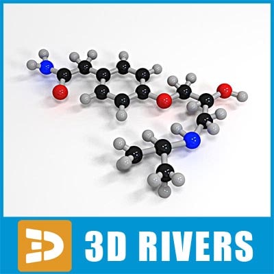 3d atenolol molecule structure