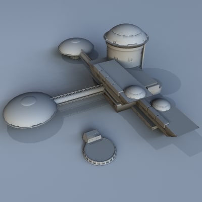 moon base station 3d 3ds