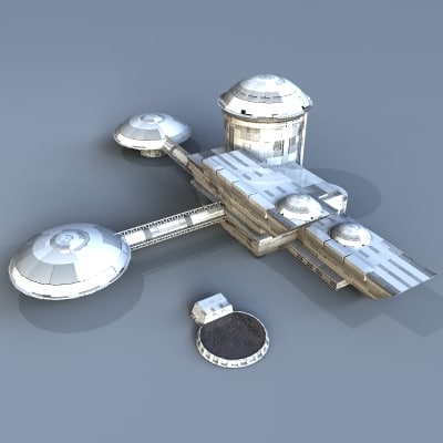 moon base station 3d 3ds