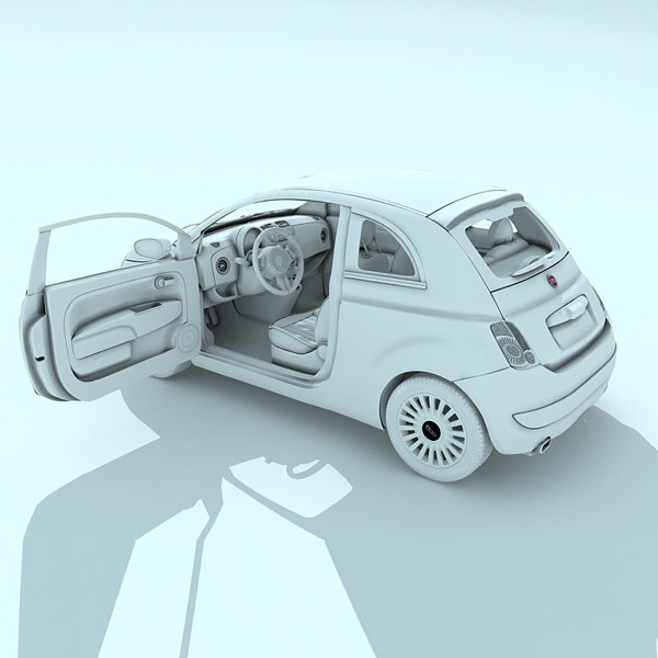 3d fiat 500 model